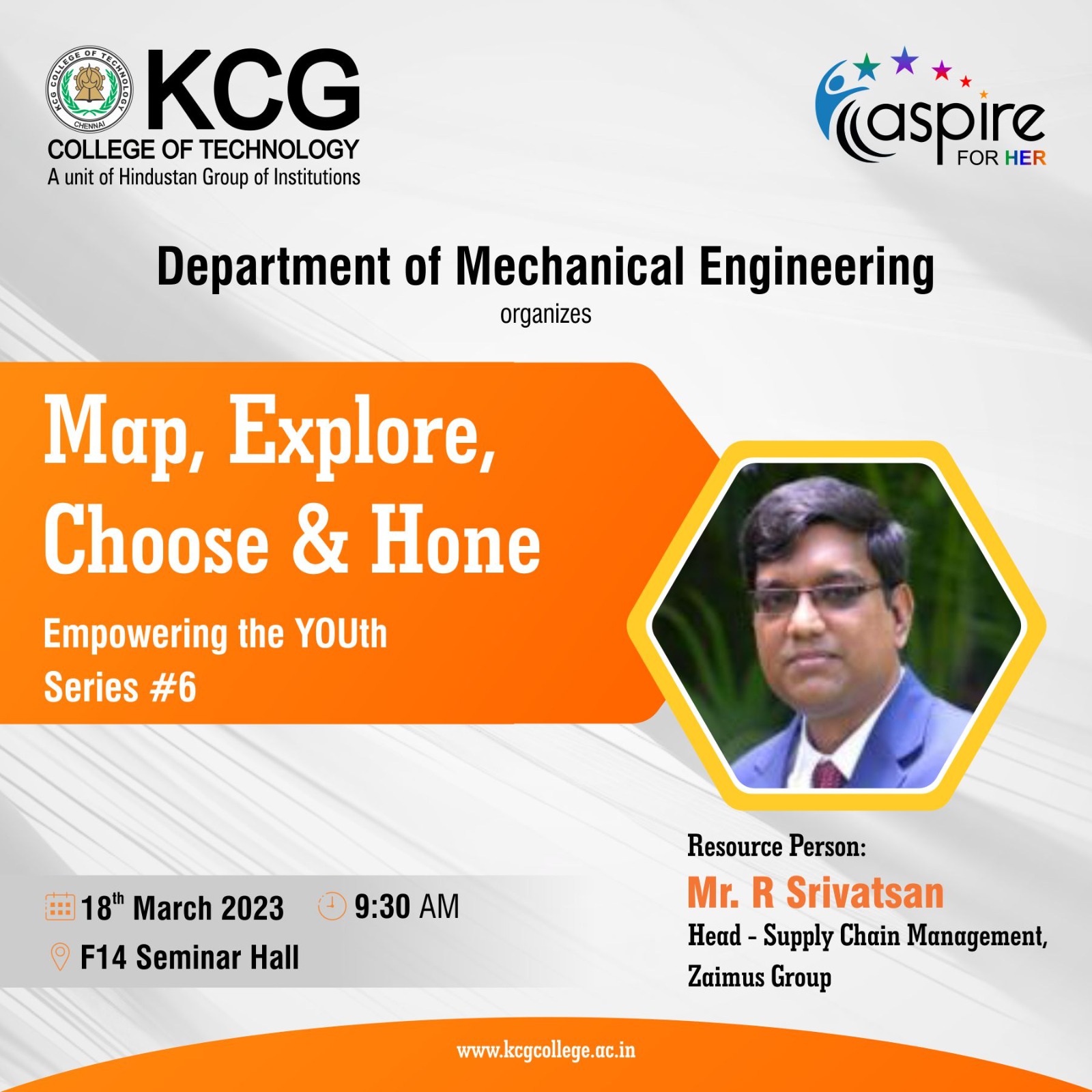 Map, Explore, Choose & Hone – KCG College of Technology
